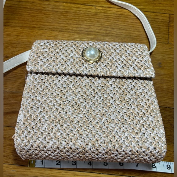 Bags | Bogo Cream And Tan Woven Bag | Poshmark